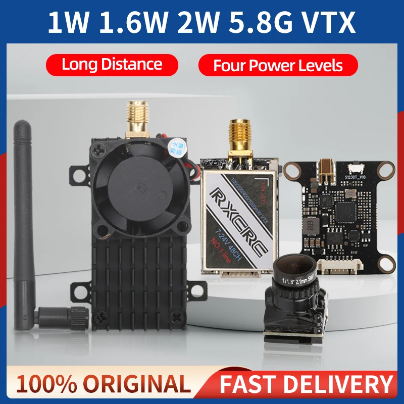 5.8GHz FPV VTX 1W/1.6W/2W Wireless Image Video Transmitter 5.8G 48CH ...
