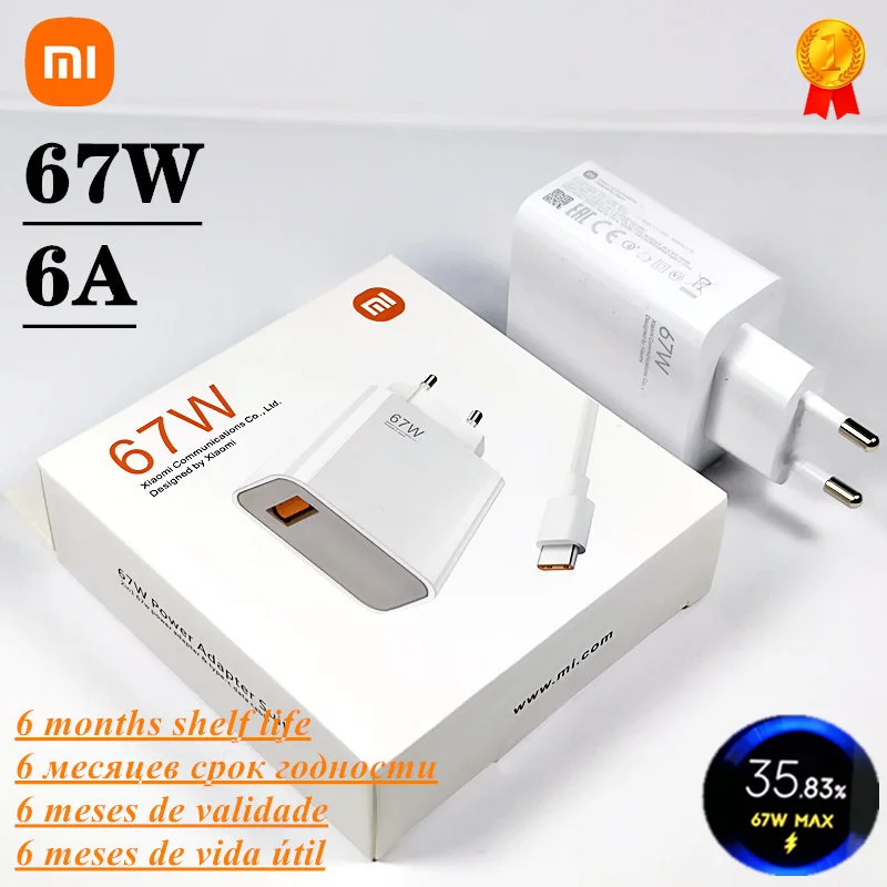 Xiaomi-Charger-67W-EU-Original-Fast-Charge-Power-Adapter-6A-Type-C ...