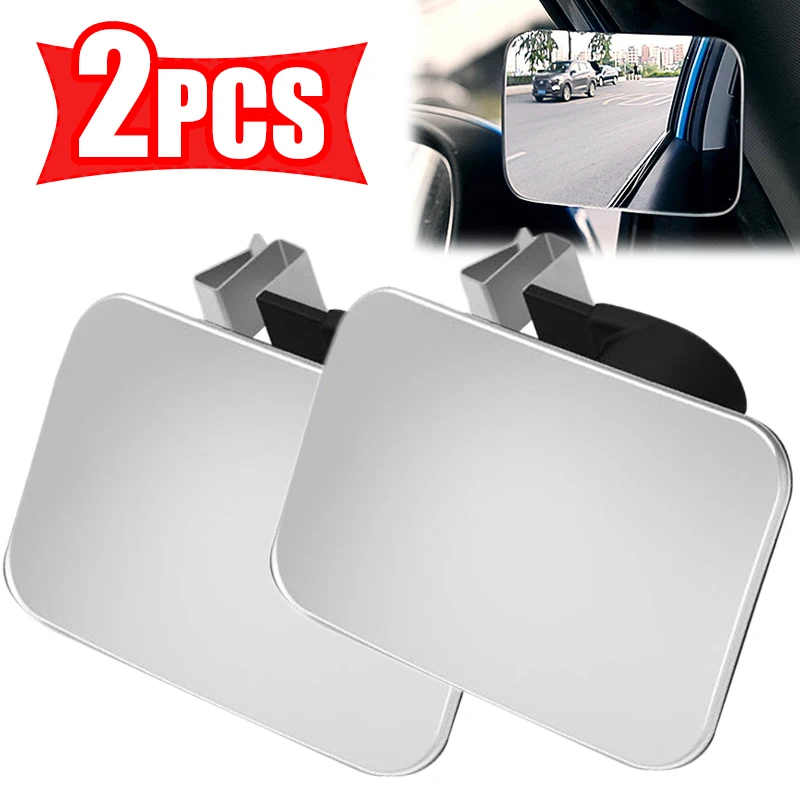 Car Interior Auxiliary Blind Spot Mirror 360° Wide-Angle Adjustable HD ...