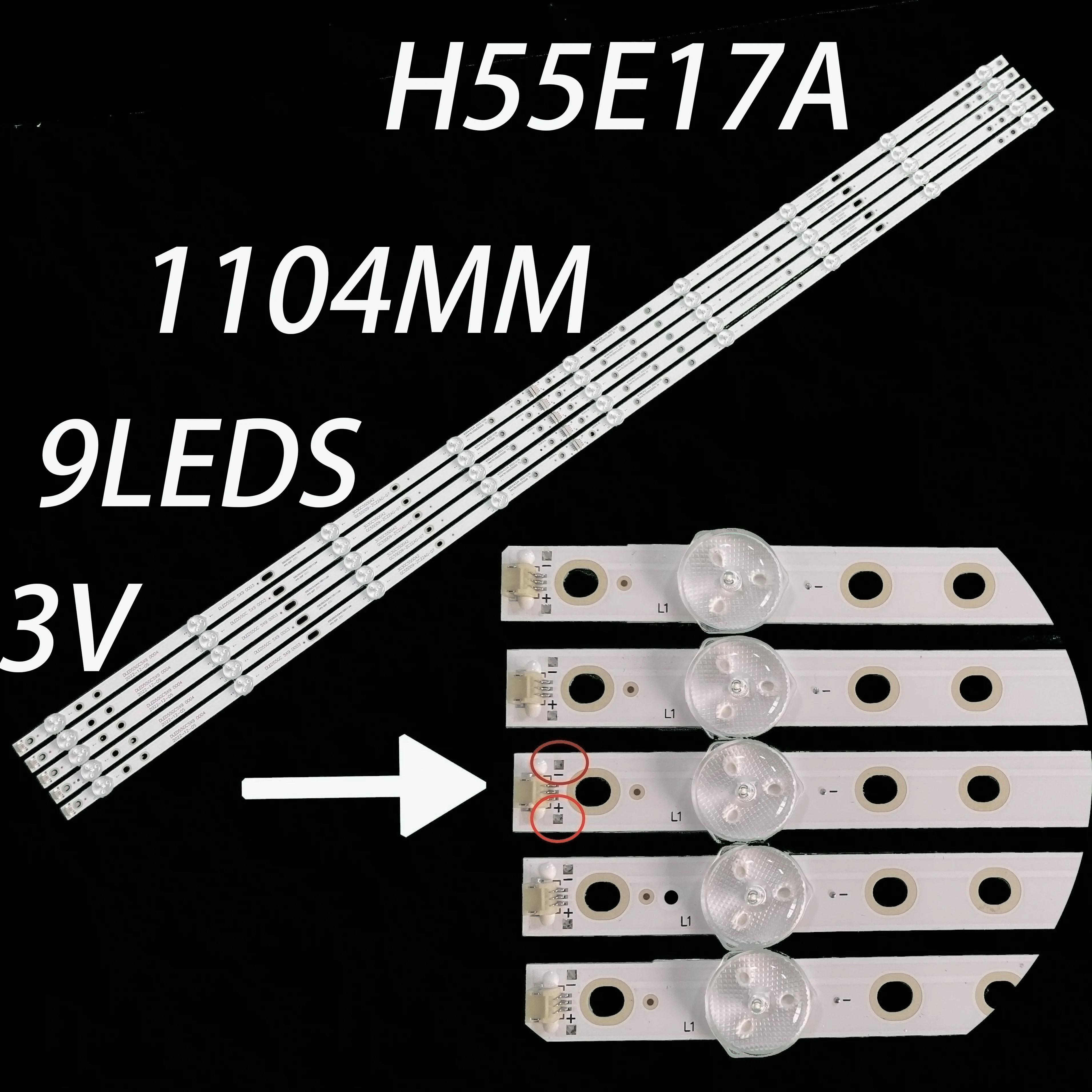 LED-Backlight-strip-9-lamp-for-55-TV-H55E17A-GC55D09-ZC22AG-07-9S1P ...