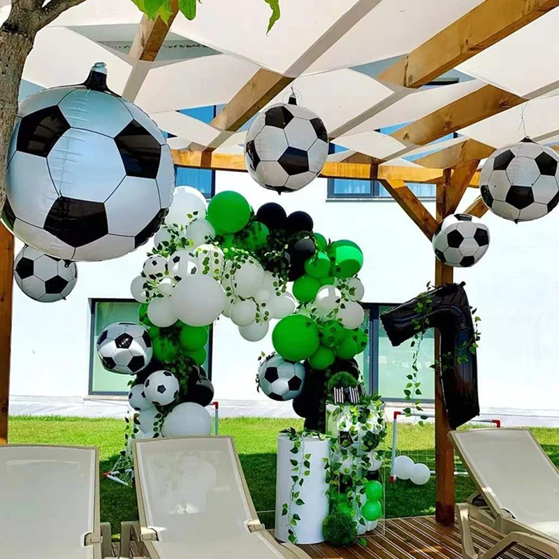 Football-Themed-Balloon-22inch-4D-Soccer-Foil-Ball-40inch-Black-Numbers ...