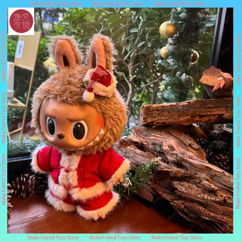 only for 38cm Labubu clothes Mokoko Doll Holiday Christmas Dress ...