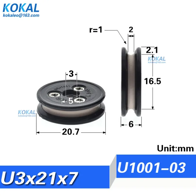 [U1001-03]Combination Wire Wheel Guide Wheel Ceramic Plastic 1001 1002 ...