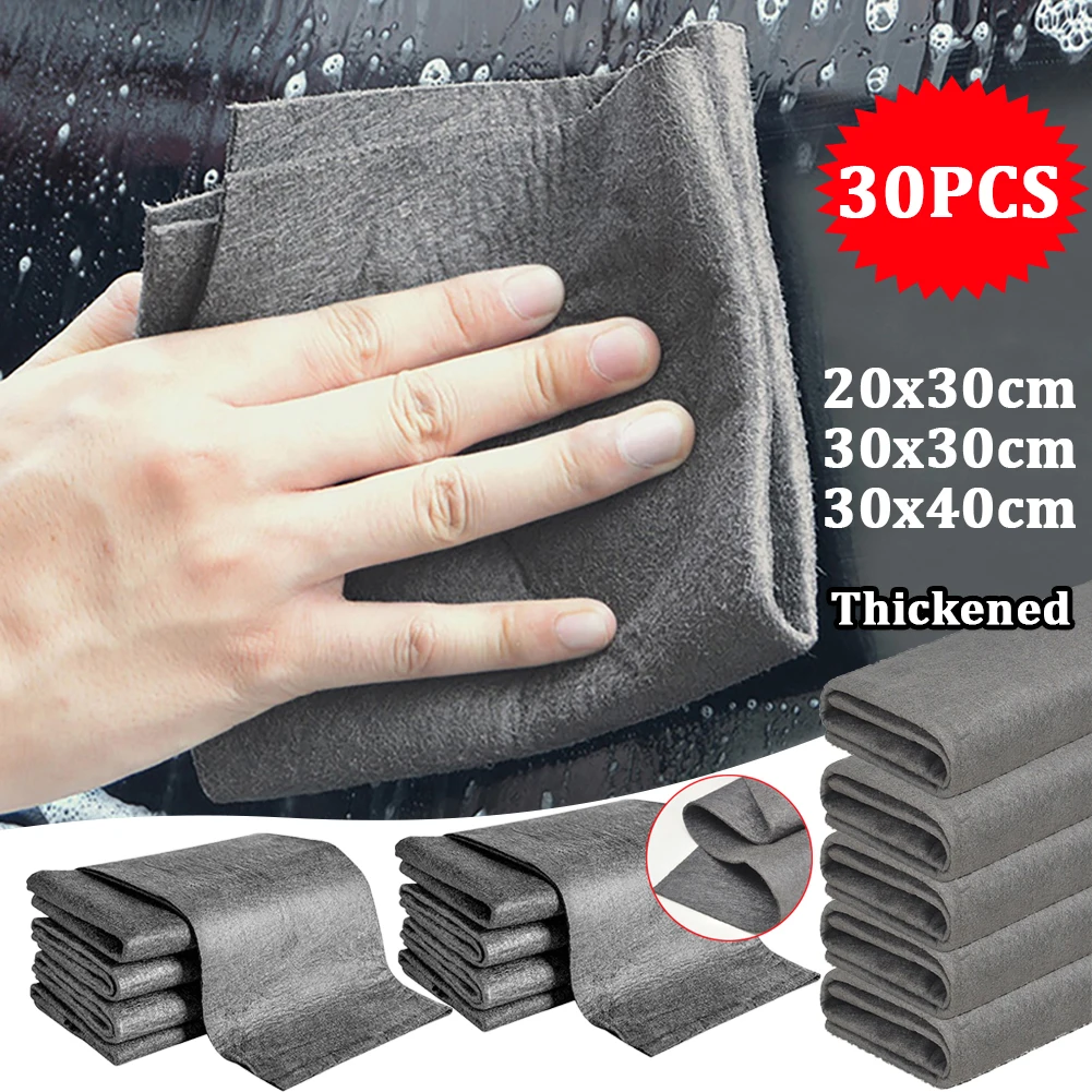 5 30pcs Magic Glass Wiping Cloth Streak Free Thick Magic Cleaning Cloth ...