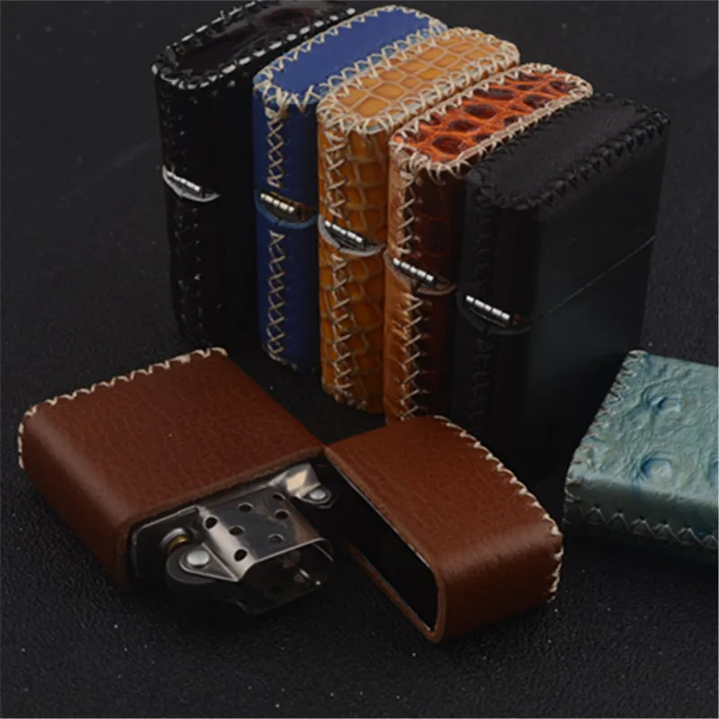 Hand-stitched Cowhide Leather Durable Protective Sleeve Simple Case ...