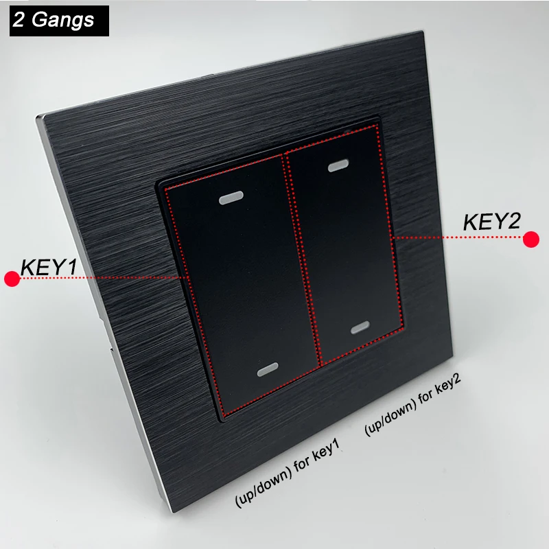 Kincony-2Gang-DC12V-Reset-Wall-Switch-Push-Button-LED-Light-Momentary ...