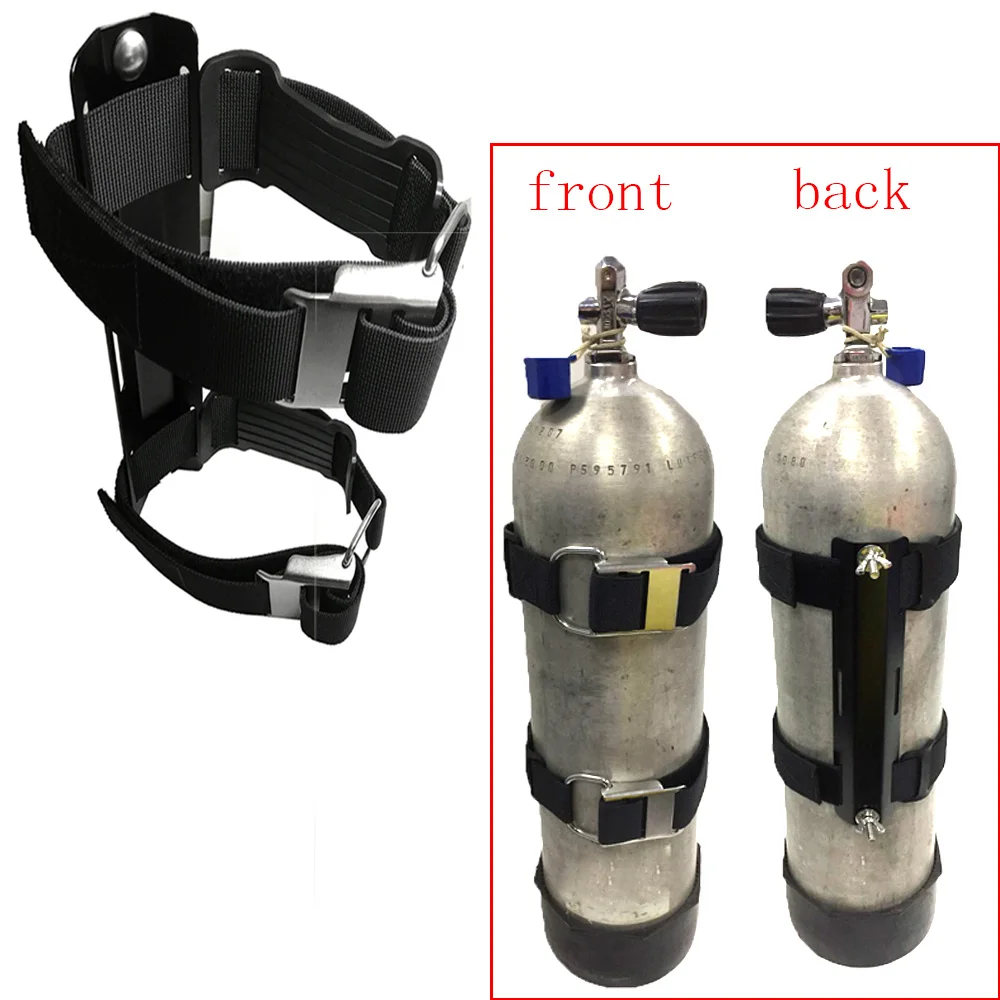 Aluminum-Tech-Scuba-Diving-Single-Tank-Adapter-with-2-Tank-Straps-for ...