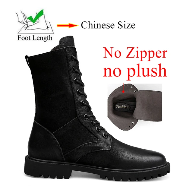 Winter Men High Leather Military Boots Combat Army Tactical Shoes ...