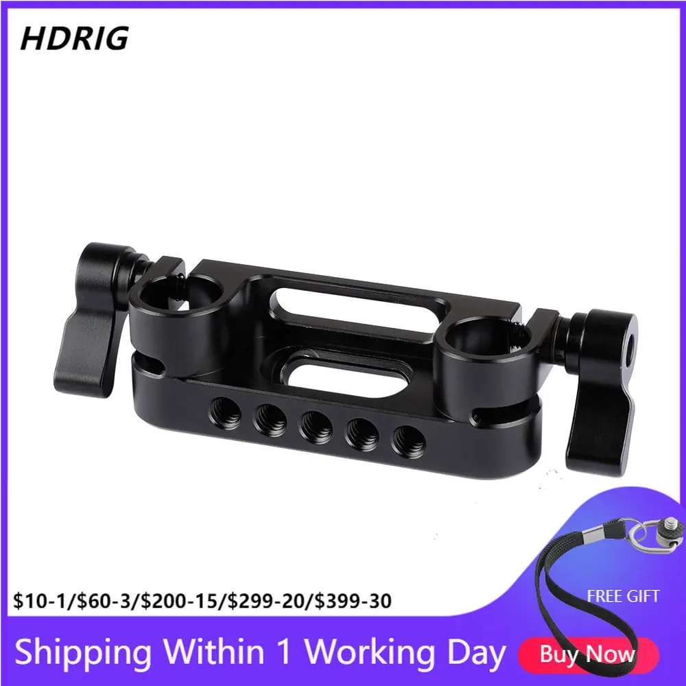 HDRIG Universal Camera Dual 15mm Rod Clamp Railblock For Follow Focus ...