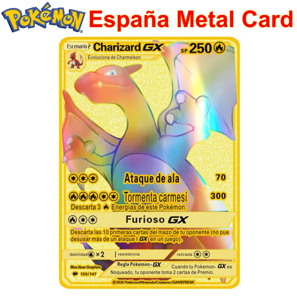 147820 Points High Charizard Mewtwo Gold Pokemon Metal, 48% OFF