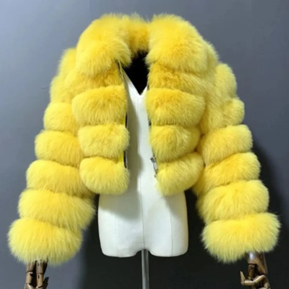 Yellow-Fur-Jacket-Womens-Faux-Fur-Faux-Fur-Coat-Autumn-Winter-High ...