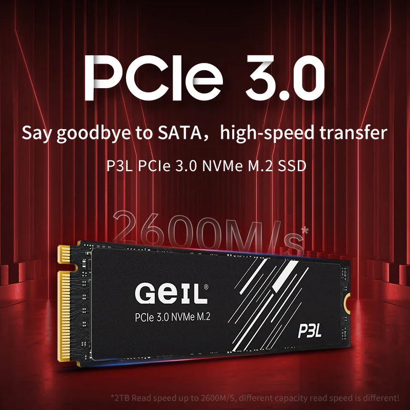 GeIL P3L M2 SSD 256GB 512gb 1T 2t Internal Solid State Drive M.2 NVME PCIE 3.0 Gen 3.0X4 2280 ...