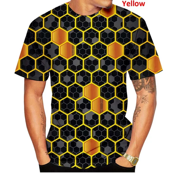 2022 New Men Geometric 3d Three-dimensional Pattern Digital Printing ...