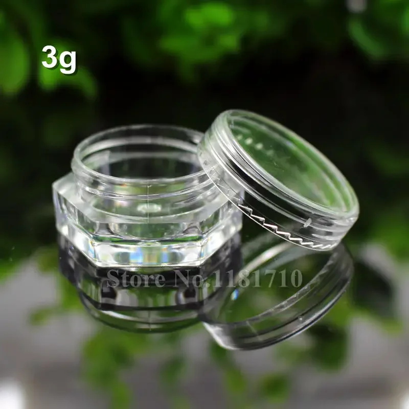 100pcs-3g-3cc-3ml-Clear-Plastic-Jar-Cosmetic-Cream-Jars-Small-Empty ...