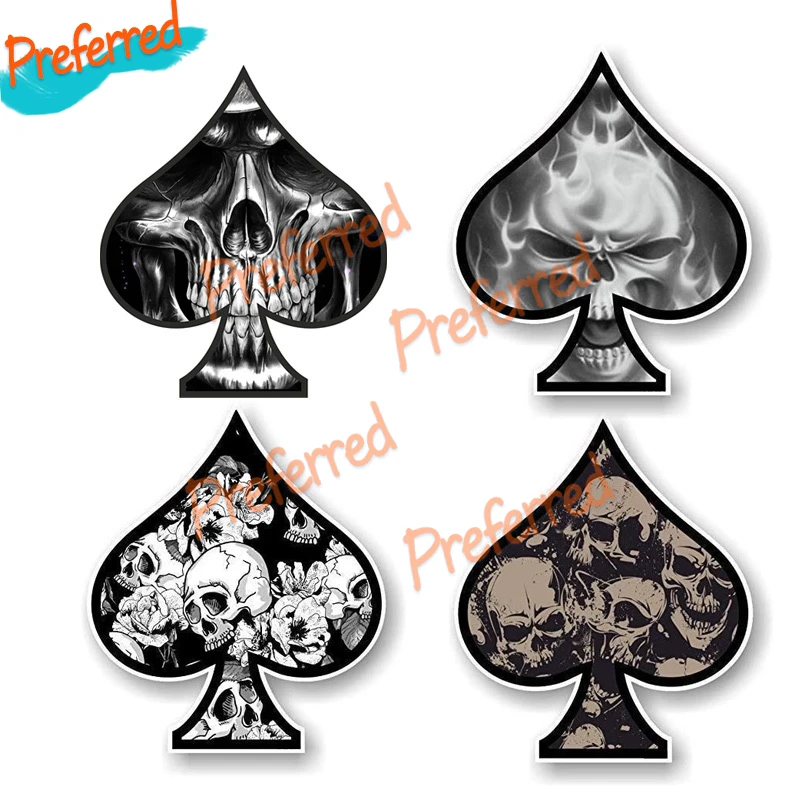 Horrifying Ace of Spades Skull Print Sticker Decal for Your All Cars ...