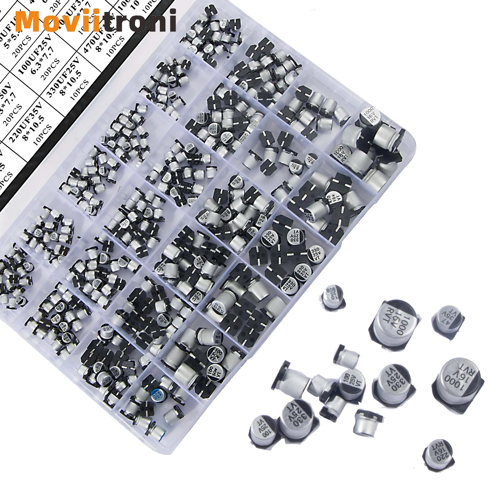 24Values Electrolytic Capacitors Assortment Kit SMD Bypass Low ...