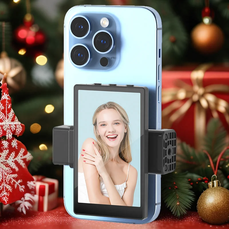 Newmowa-Vlog-Selfie-Phone-Monitor-Screen-with-Magnetic-Phone-Holder ...