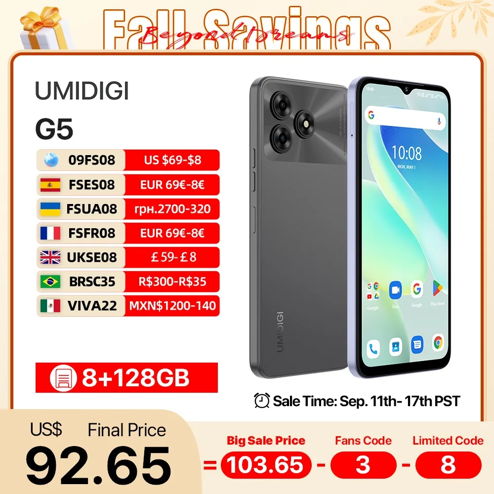 UMIDIGI-G5-Smartphone-Android-13-8GB-RAM-128GB-ROM-50MP-Camera-5000mAh ...