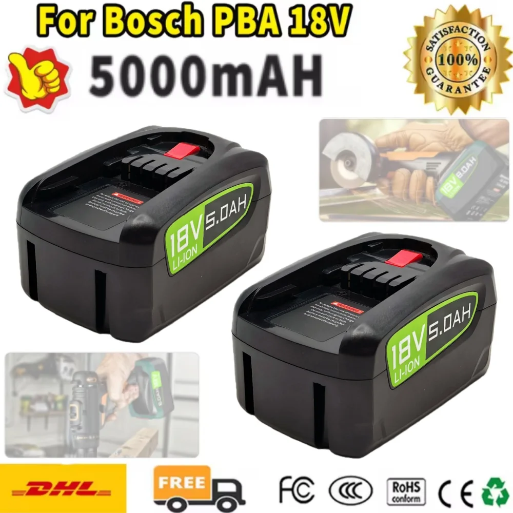 For Bosch 18V 5.0AH Li-ion Replacement Tool Battery PBA PST PSB PSR ...