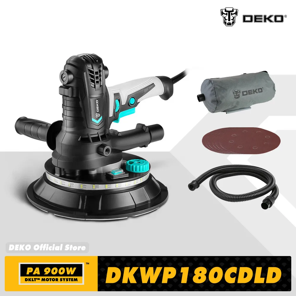 DEKO DKWP180CDLD/DKWP180CD 900W Drywall Sander Grinding Portable ...