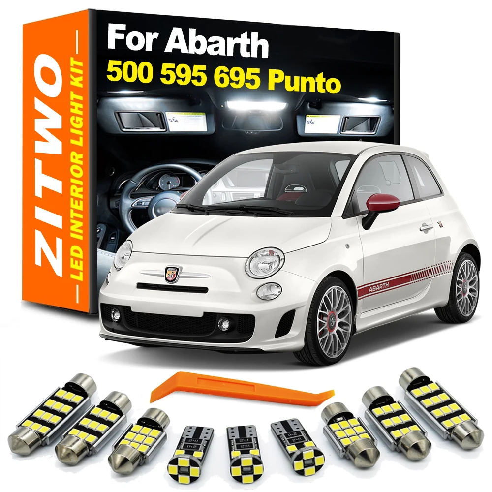 ZITWO Canbus For Fiat Abarth 500 595 695 500C 595C 695C Grande Punto EVO 2007-2023 Car LED Bulb ...