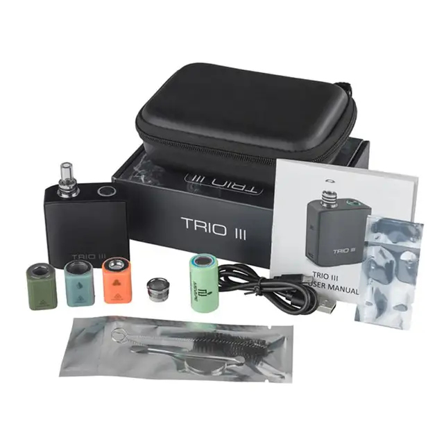 Original Trio III 3-in-1 Dry Herb & Wax & Thick Oil TC Vaporizer Kit ...