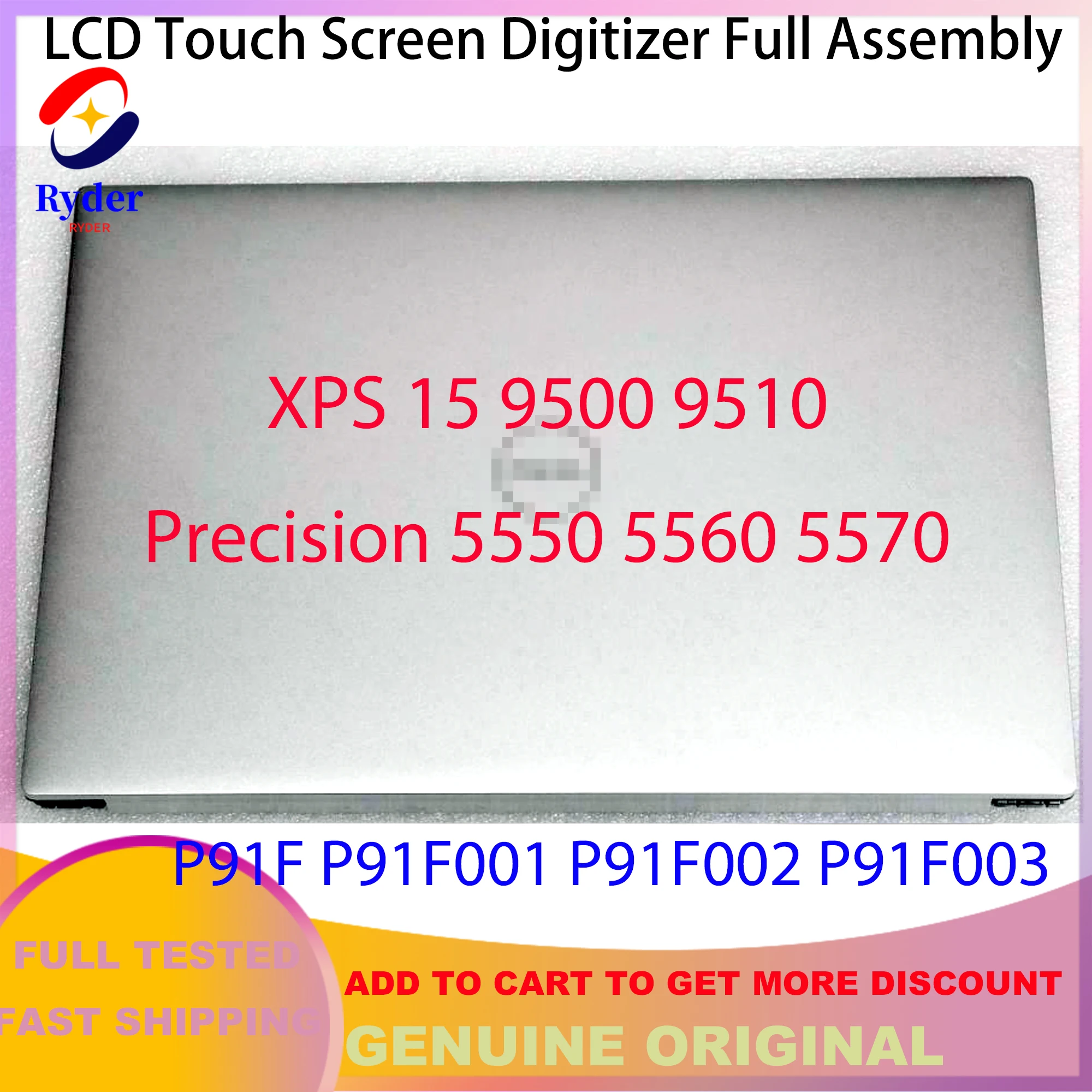 15.6 Inch Original For Dell XPS 15 9500 9510 Precision 5550 5560 LCD ...