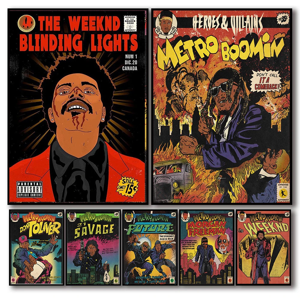 Nordic-Pop-Singer-Comic-Poster-Aesthetic-Music-Rapper-Future-Weeknd ...