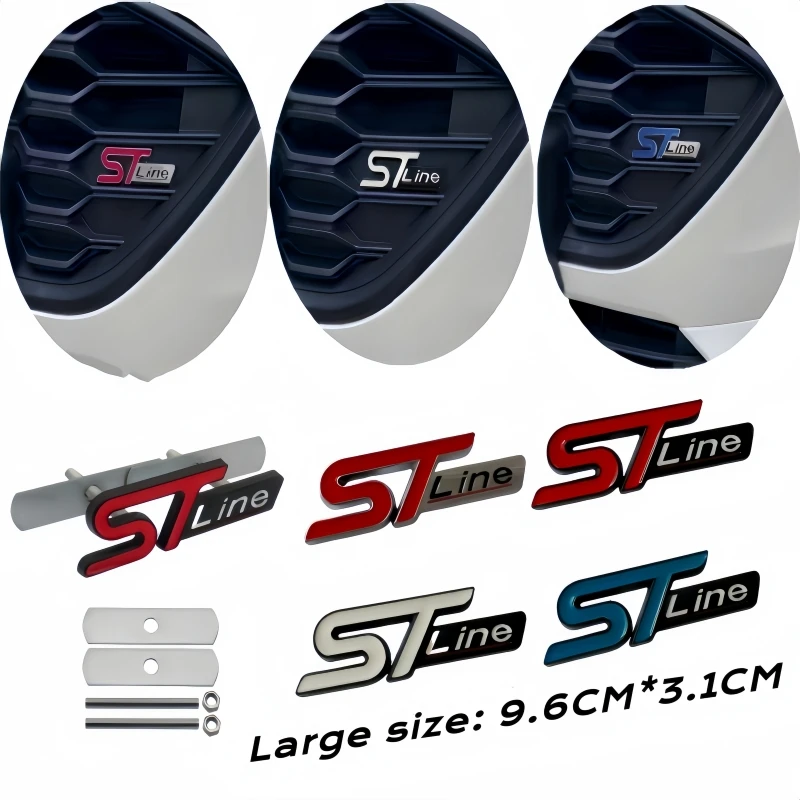 car-3D-Metal-ST-Line-Logo-Car-Front-Grill-Emblem-Sticker-Trunk-Badge ...