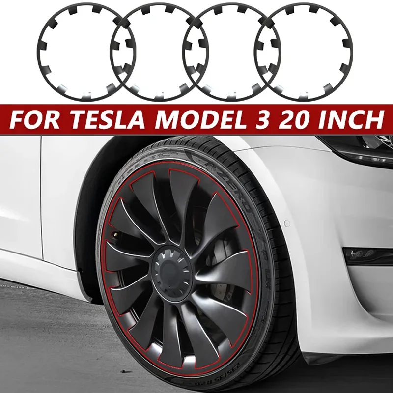 4PCS-For-Tesla-Model-3-Accessories-20-Inch-Vehicle-Wheel-Rims-Edge ...
