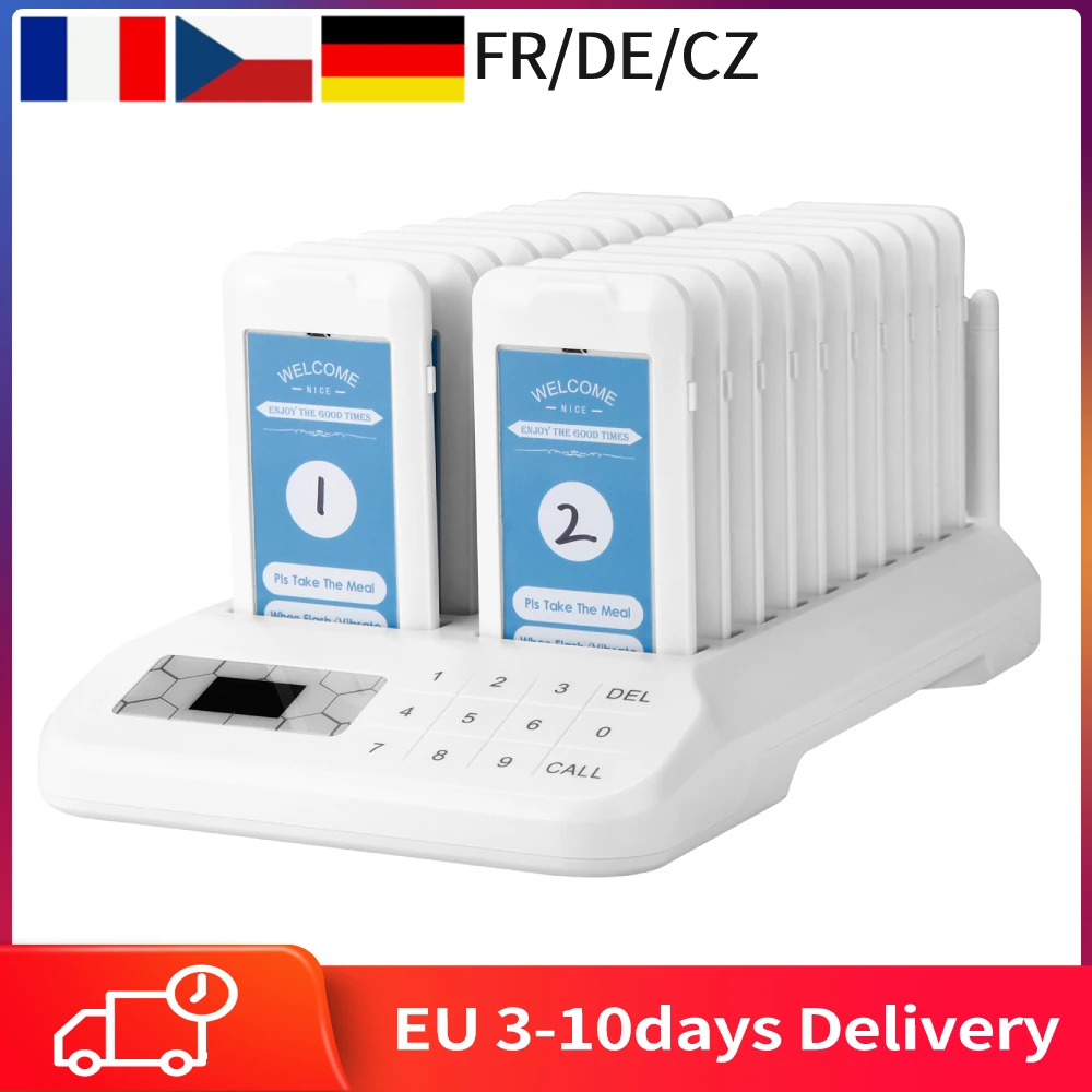 Restaurant-Pager-Calling-System-20-Coasters-Buzzer-Vibrator-Bell ...