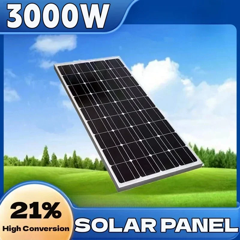 Panel-Solar-r-gido-de-vidrio-de-3000W-Kit-de-Panel-Solar-de-18V-Utiliza ...