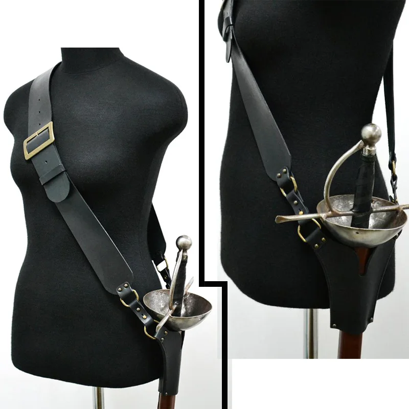 Medieval-Sword-Shoulder-Belt-Sheath-Scabbard-Holder-Men-Pirate-Warrior ...
