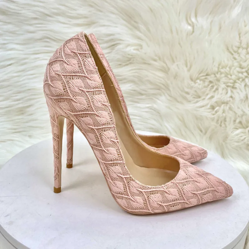 Light Pink Peep Toe Heels