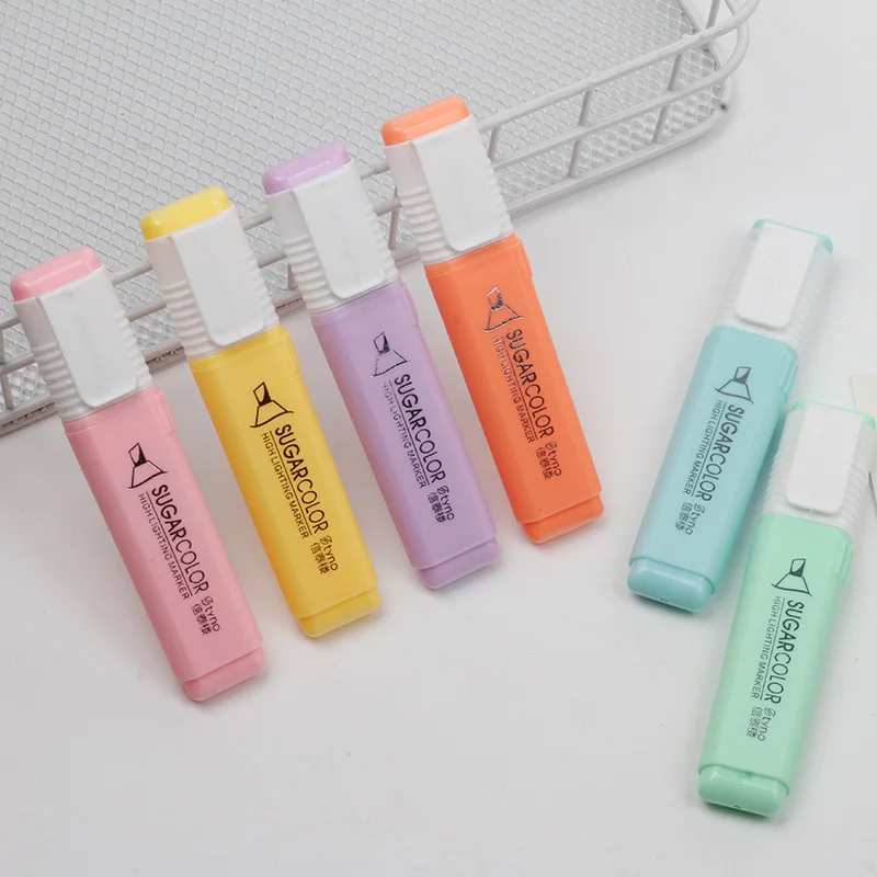 6pcs-Color-Highlighter-Children-s-Macarons-Students-with-Office ...