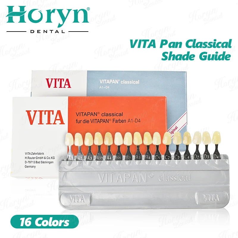 16 Colors Teeth Shade Guide Classical Dentistry Equipment Teeth Whiting ...