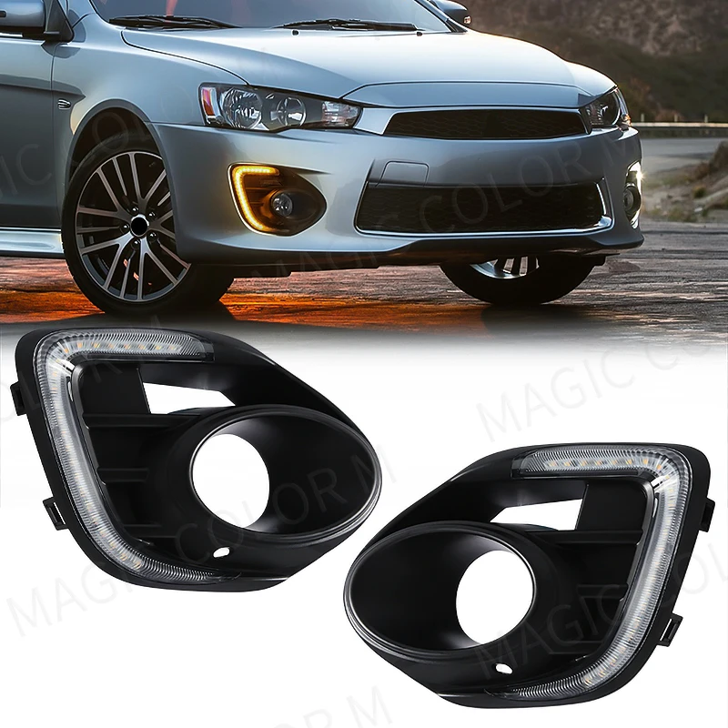 DRL-For-Mitsubishi-Lancer-2015-2016-2017-LED-Daytime-Running-Light-Turn ...