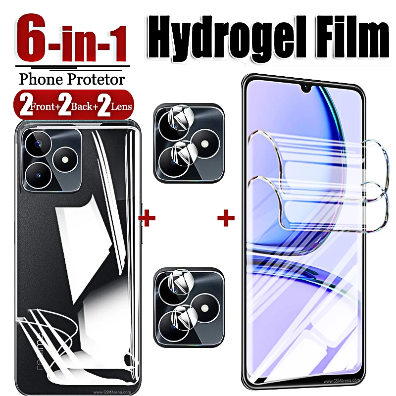 6in1-Hydrogel-Film-for-OPPO-Realme-C53-C55-C33-C30s-C30-Full-Curved ...