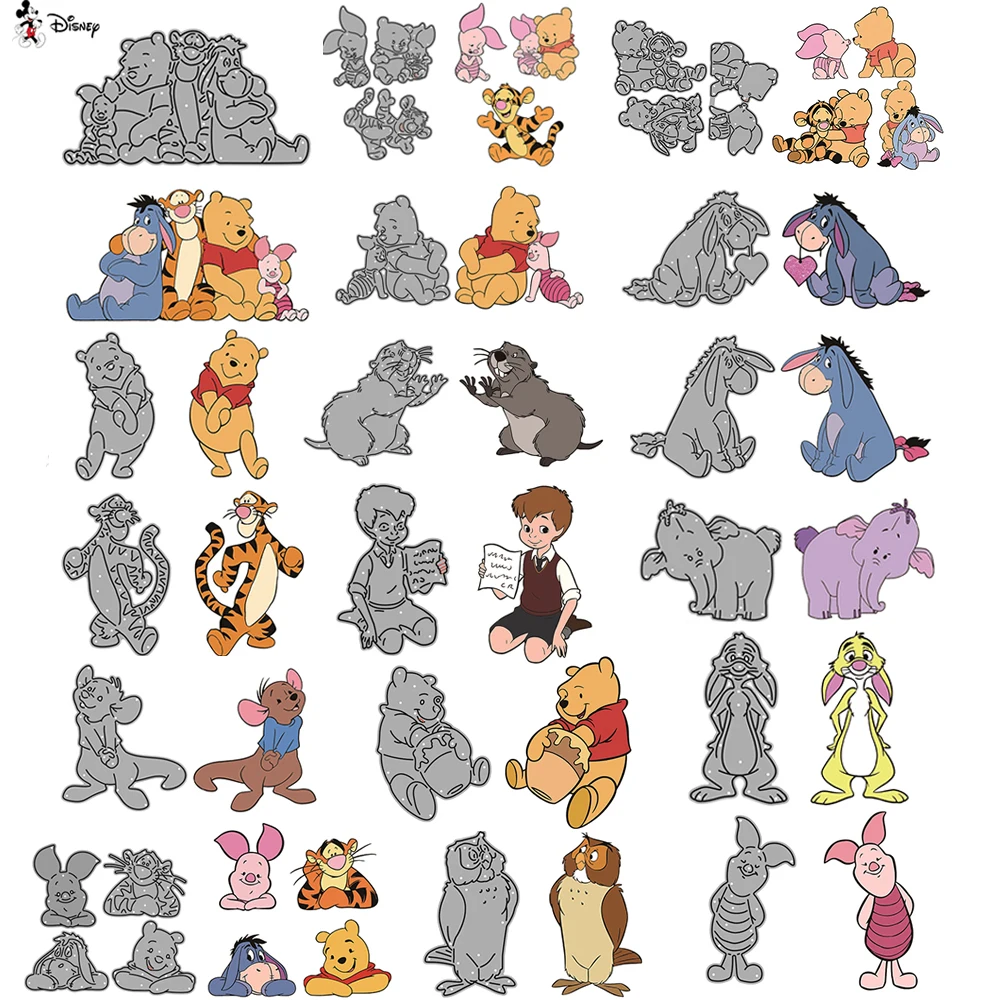 Cute Cartoon Winnie the Pooh Cutting Die Disney Character Metal Cutting ...