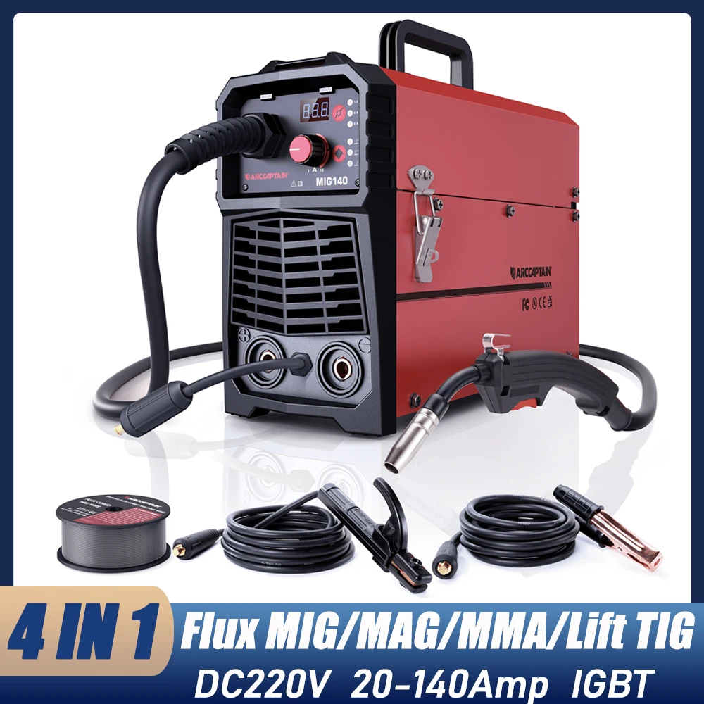 ARCCAPTAIN-4-in-1-220V-140Amp-Semi-automatic-Welding-Machine-Lift-Tig ...