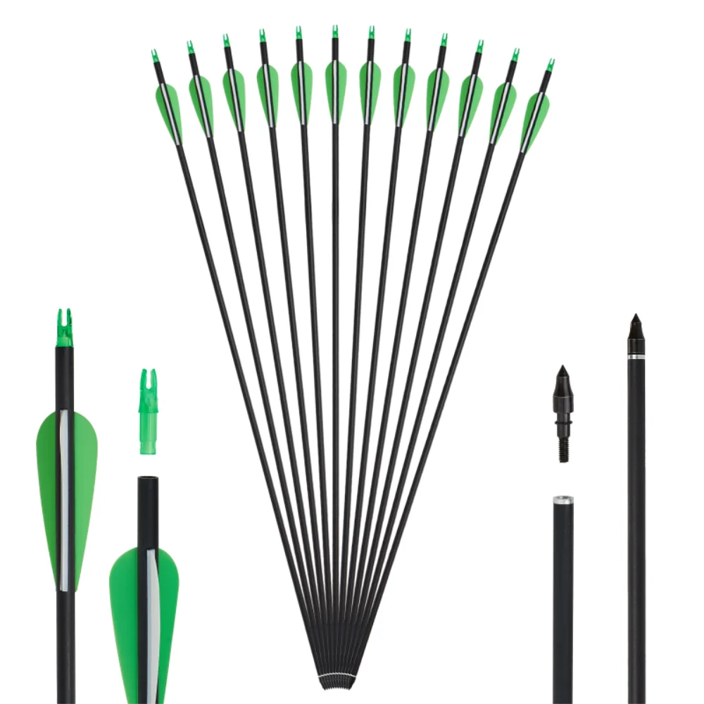 Carbon Arrows Archery Arrows for Hunting 31.5 inch MIxed Carbon Arrows ...