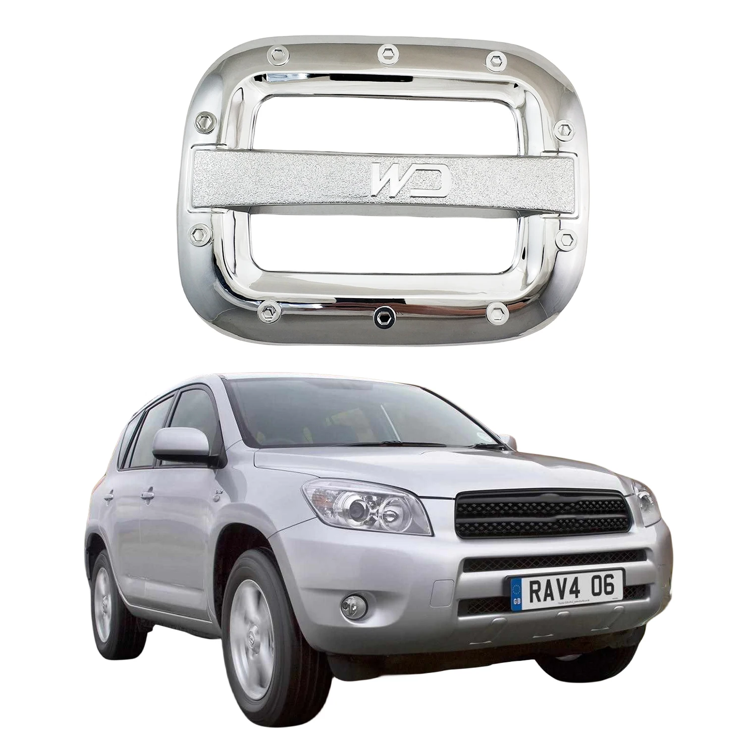 New-Car-Chrome-Accessories-Plated-Fuel-Tank-Cover-Trim-Paste-Style-For ...