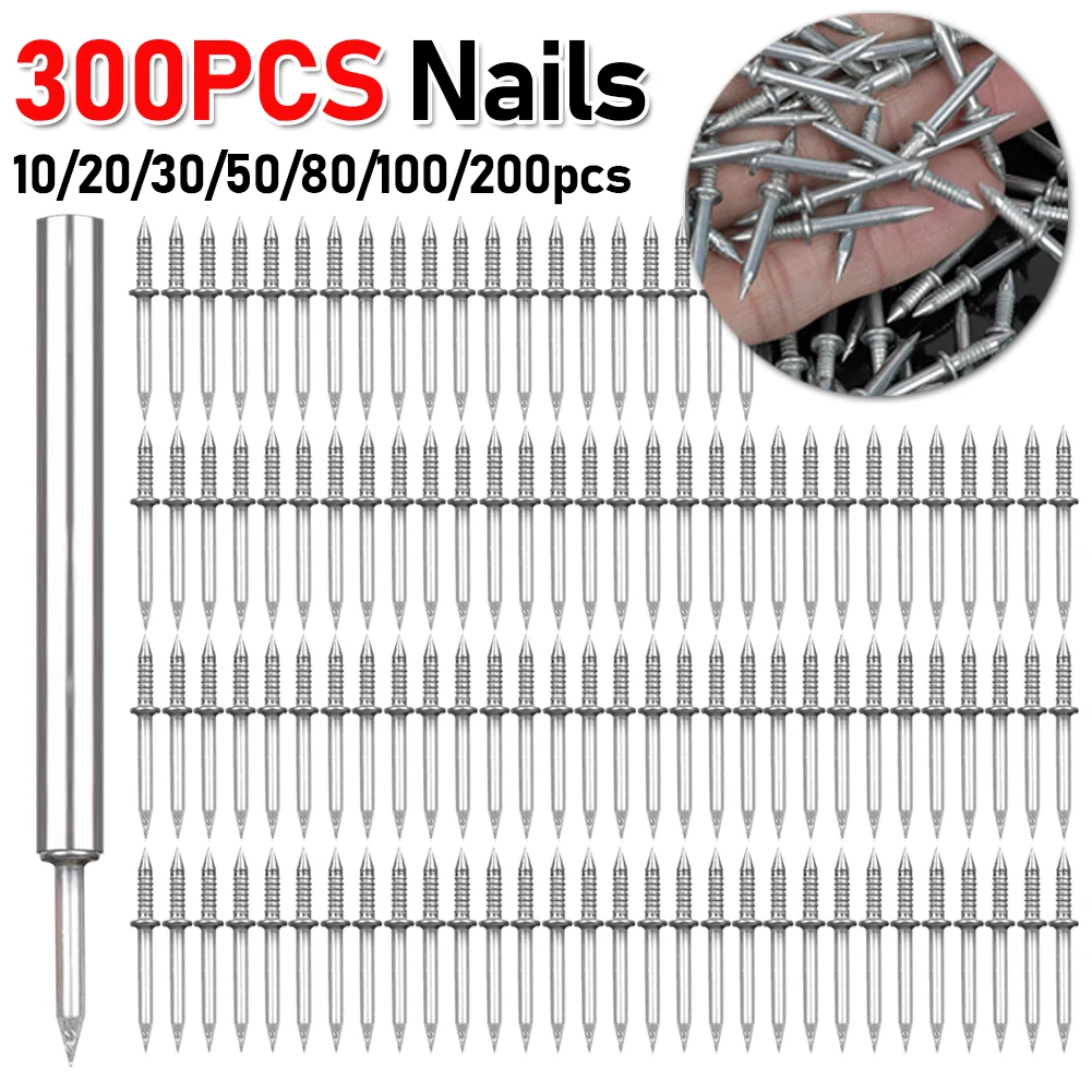 300-10pcs-Double-Head-Nails-Anti-Rust-Double-Head-Seamless-Thread-Nail ...