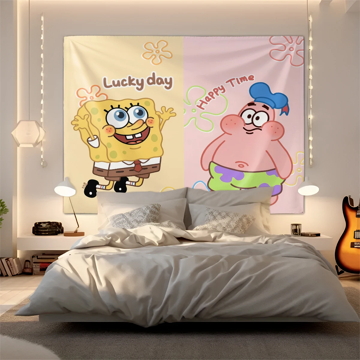 High Quality SpongeBob Tapestry Soft Anti Wrinkle Multi functional Wall ...