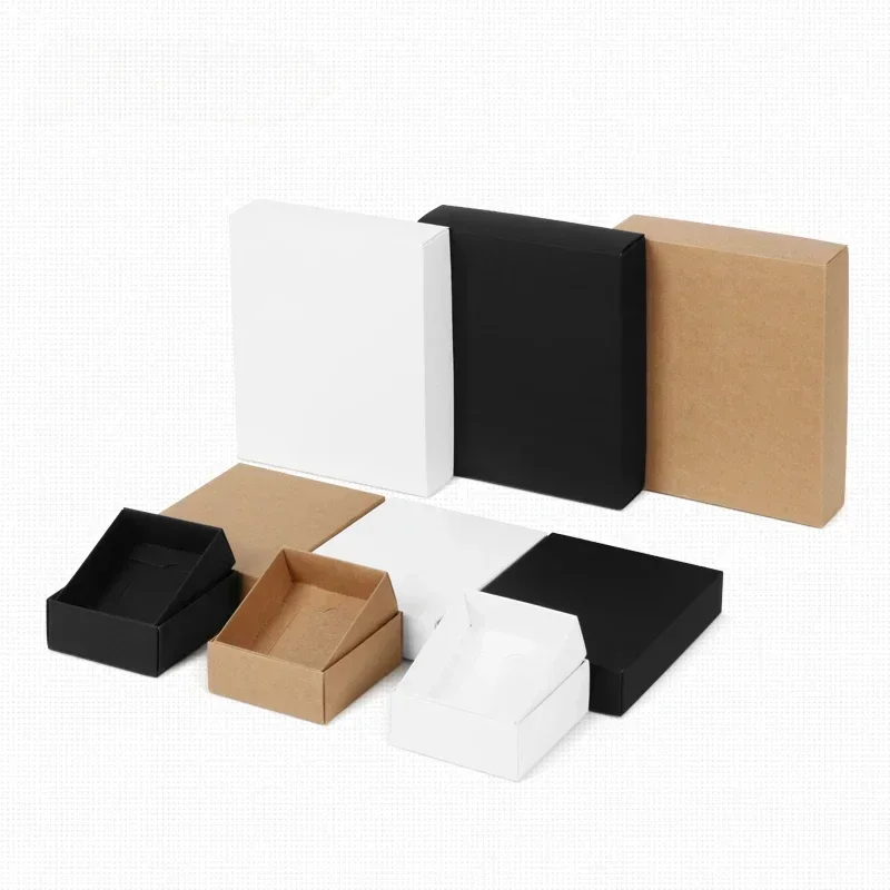 10pcs/Lot Kraft Craft Gift Box With Lid Cute Small Paper Carton For ...