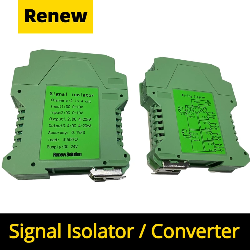 Signal-Isolator-Power-Current-Transmitter-4-20mA-to-0-10v-Isolator-Distribution-Signal-Splitter ...