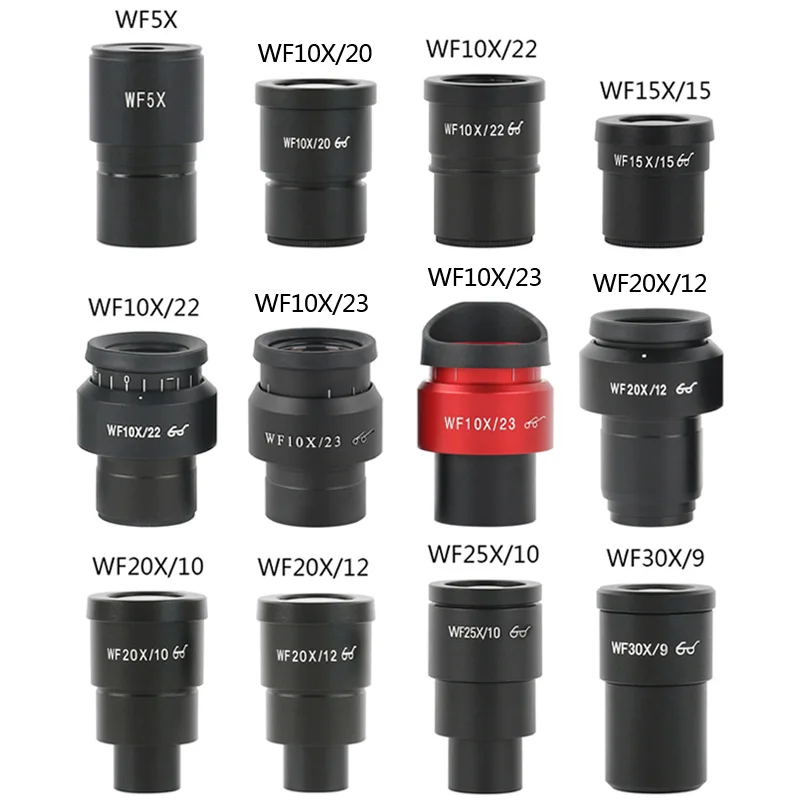 1 Pair Eyepieces WF5X WF10X WF15X WF20X WF25X WF30X Wide Field Mounting ...