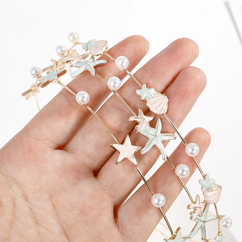 EASYA-Diadema de concha de estrella de mar para mujer, diadema de ...