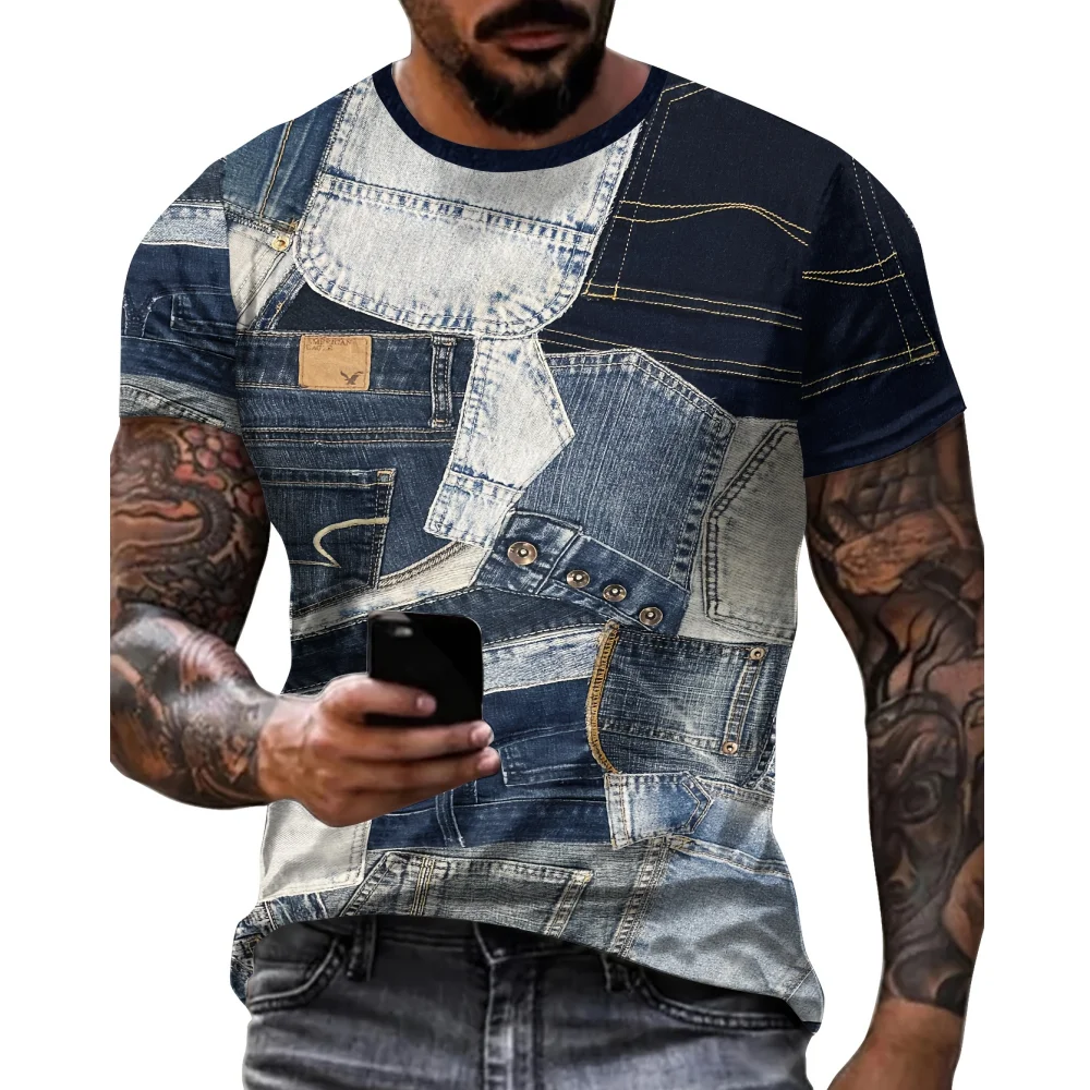 Summer-Men-s-Hip-Hop-Street-Fake-Denim-Art-Splicing-3d-Printed-Clothing ...