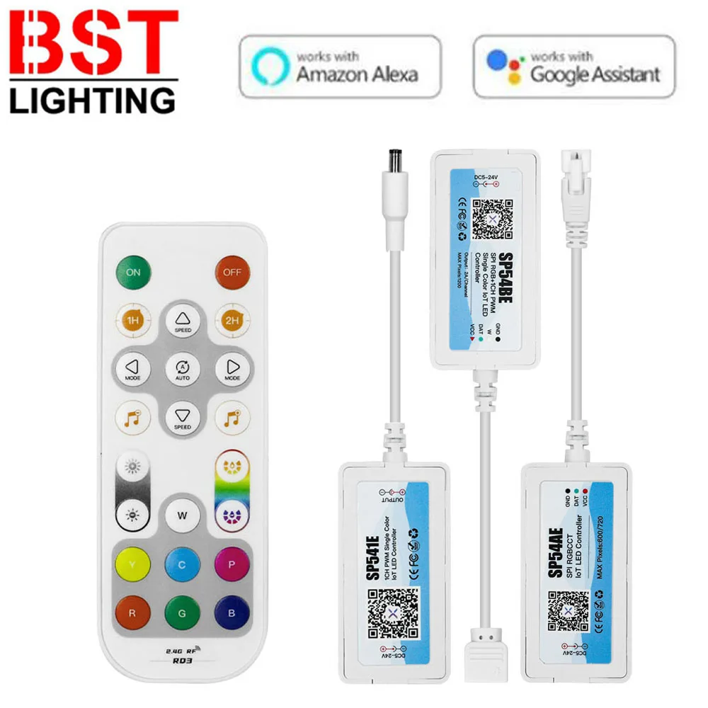 WS2812B-WS2811-WS2814-SK6812-5050-RGB-RGBW-LED-Controller-WIFI-Bluetooth-Remote-Control-Pixels ...